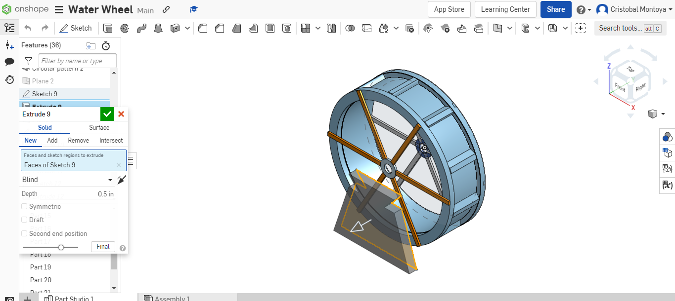 How to Make Water Wheel on Onshape : 15 Steps - Instructables