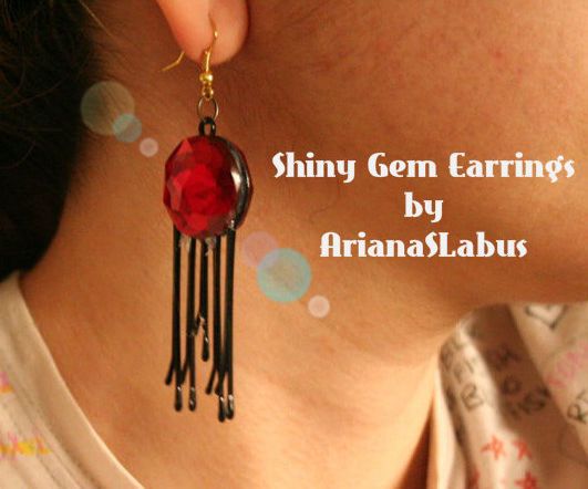 Shiny Gem Earrings : 4 Steps (with Pictures) - Instructables