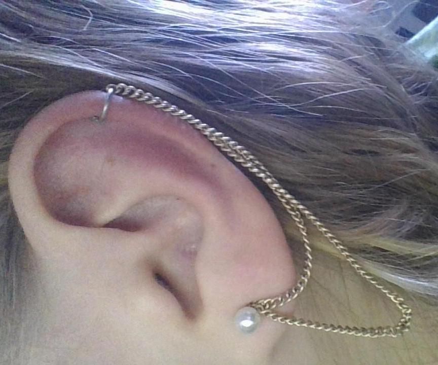 Double Chain Ear Cuff : 3 Steps - Instructables