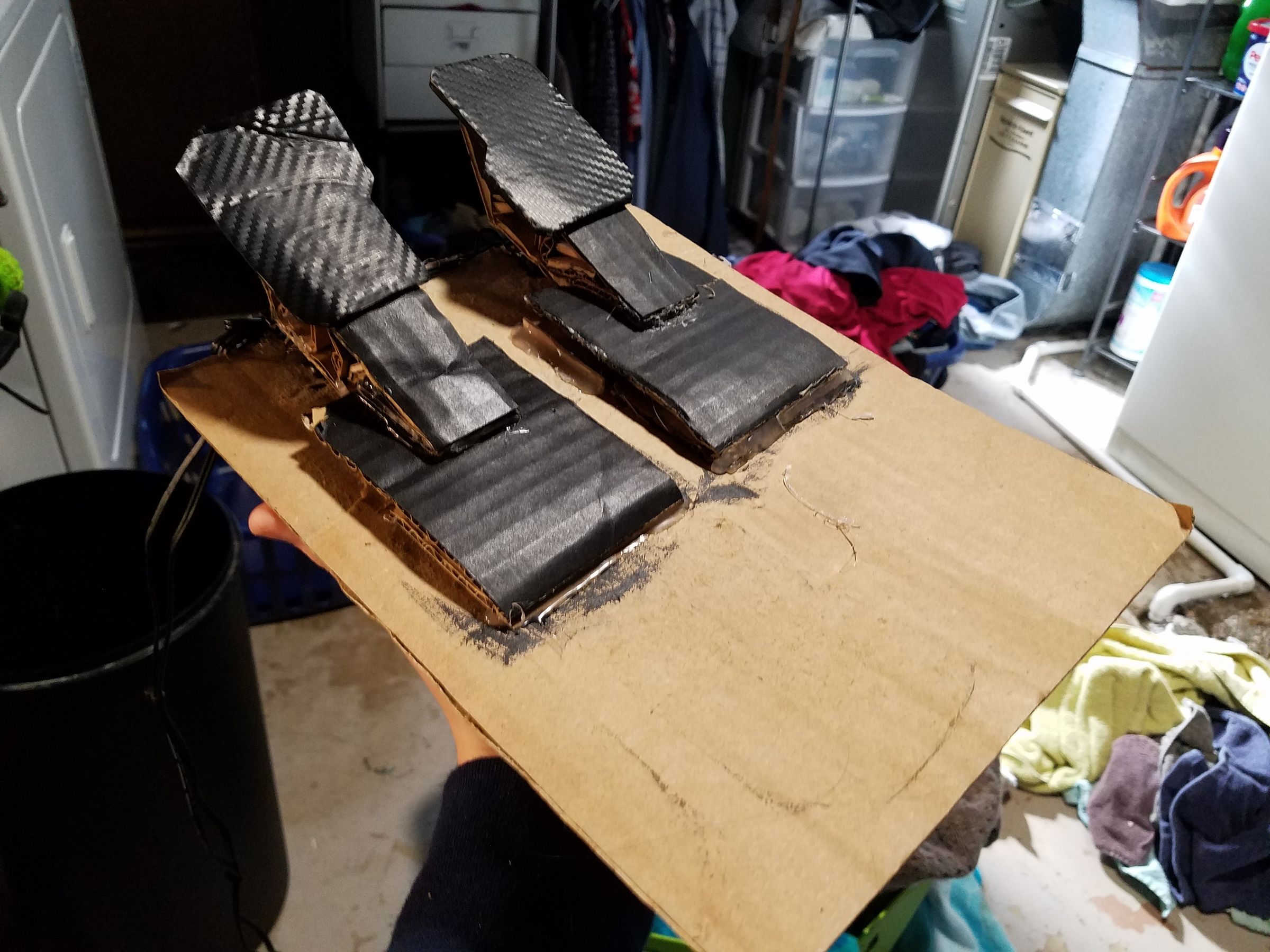 DIY PC Steering Wheel and Pedals From Cardboard! (Feedback, Paddle ...