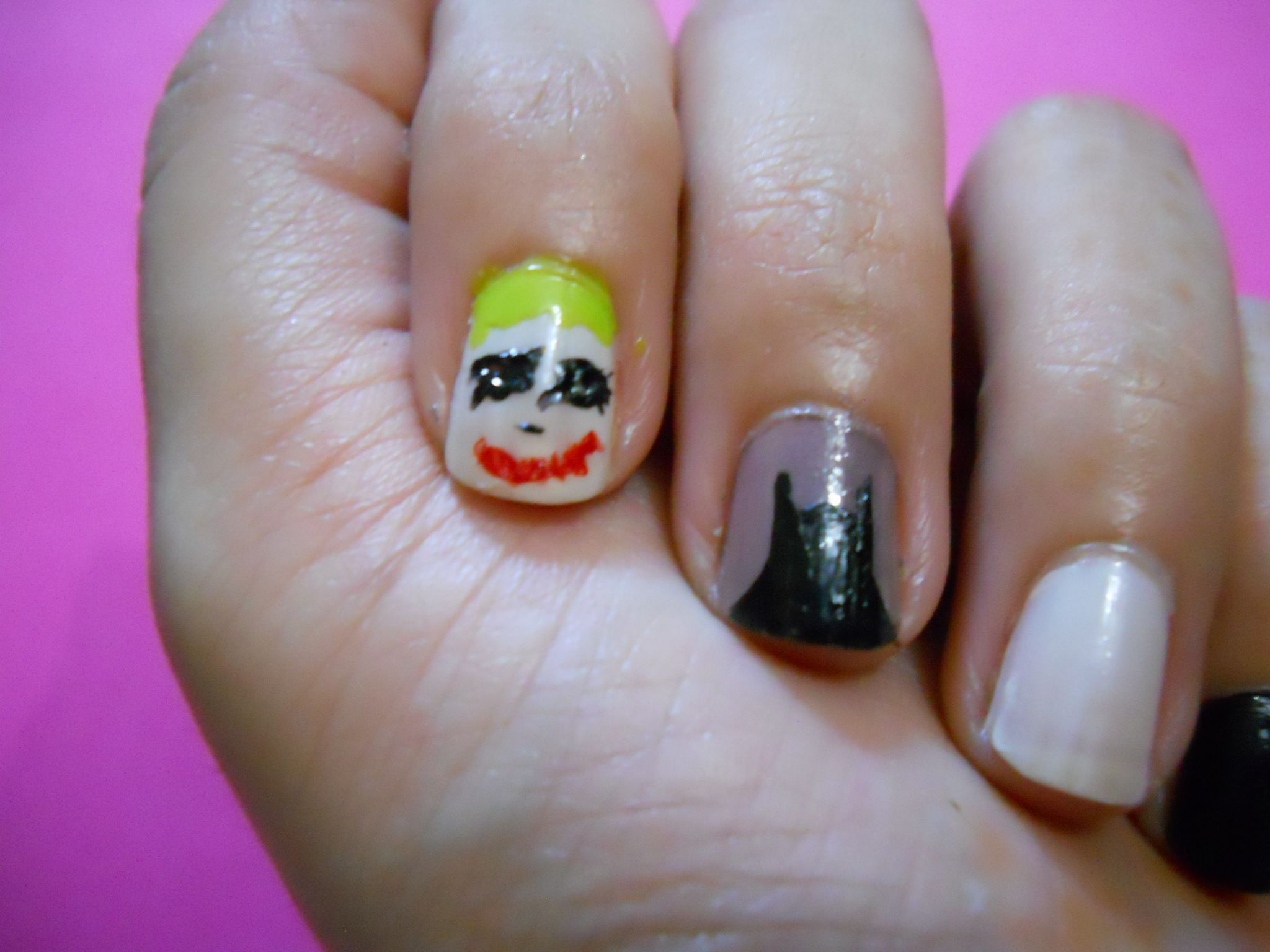 Batman and Joker Nail Art : 4 Steps (with Pictures) - Instructables