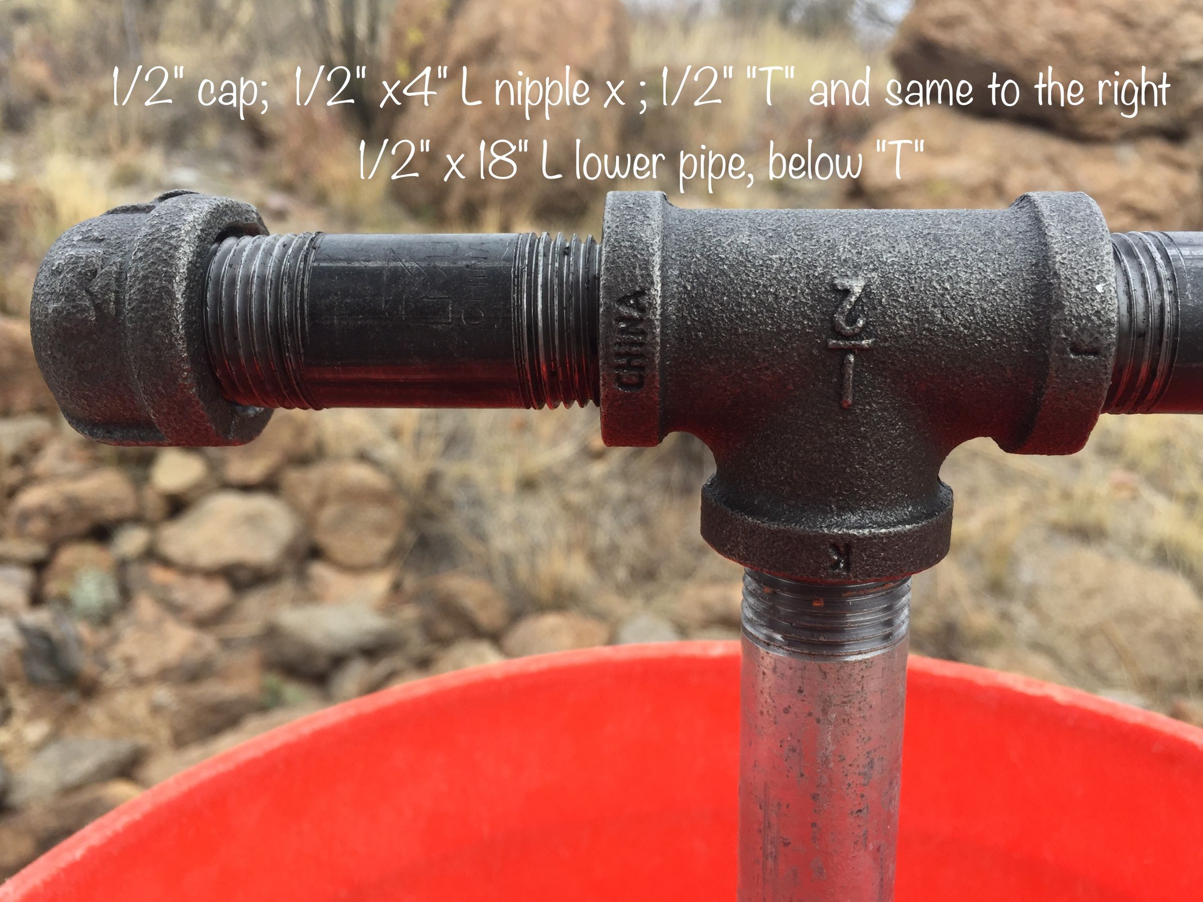 Bucket and Piping Repurposed Into Bucket With Support Pipe : 3 Steps ...