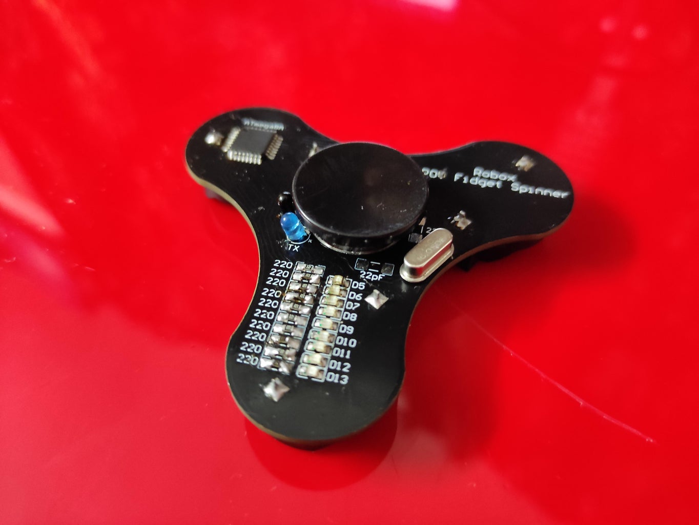Pov Display Fidget Spinner Using Atmega8 And Arduino Ide 5 Steps