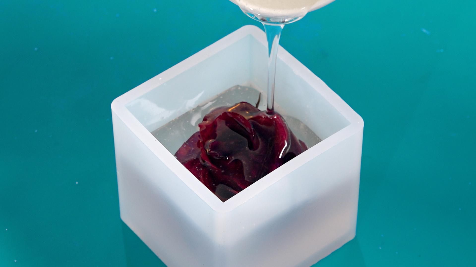 How to Cast Flowers in Epoxy Resin - DIY Resin Rose Paperweight! : 8 ...