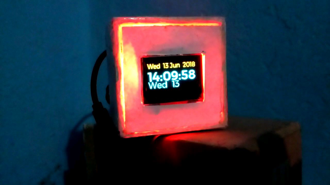 Raspberry Pi Oled Clock Watch It Hear It and Feel It : 5 Steps (with ...