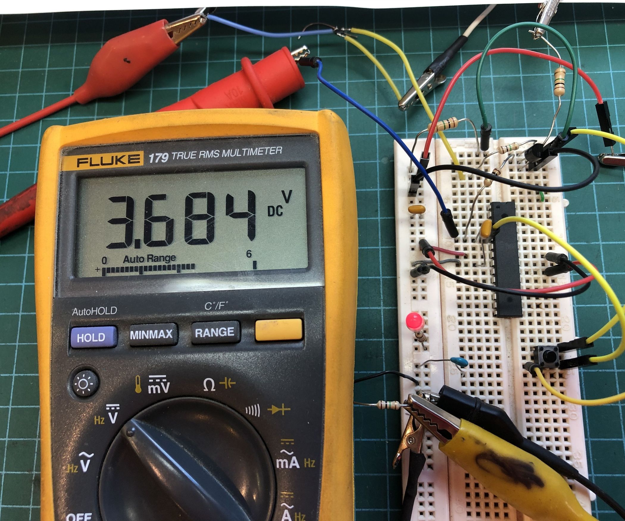 On Off Latch Circuit With UC. One Push Button. One Pin. Discrete ...