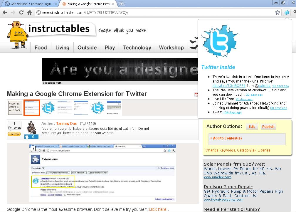 Making a Google Chrome Extension for Twitter : 7 Steps - Instructables