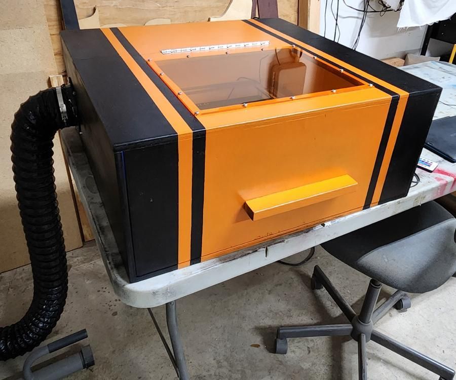 Plywood and Acrylic Laser Enclosure With Exhaust Fan and LED Lights ...