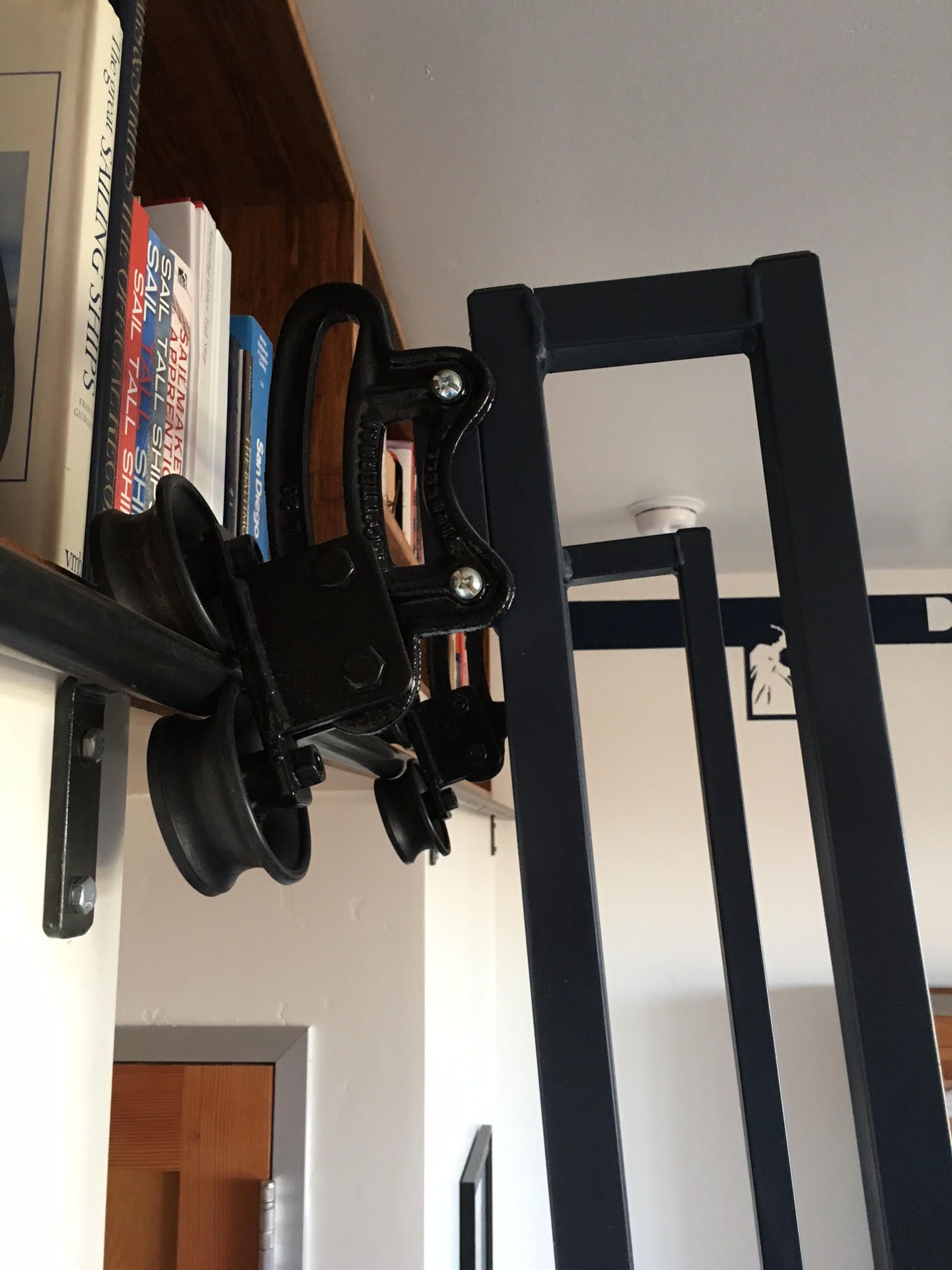 Ceiling Bookshelf With Library Ladder : 3 Steps (with Pictures ...