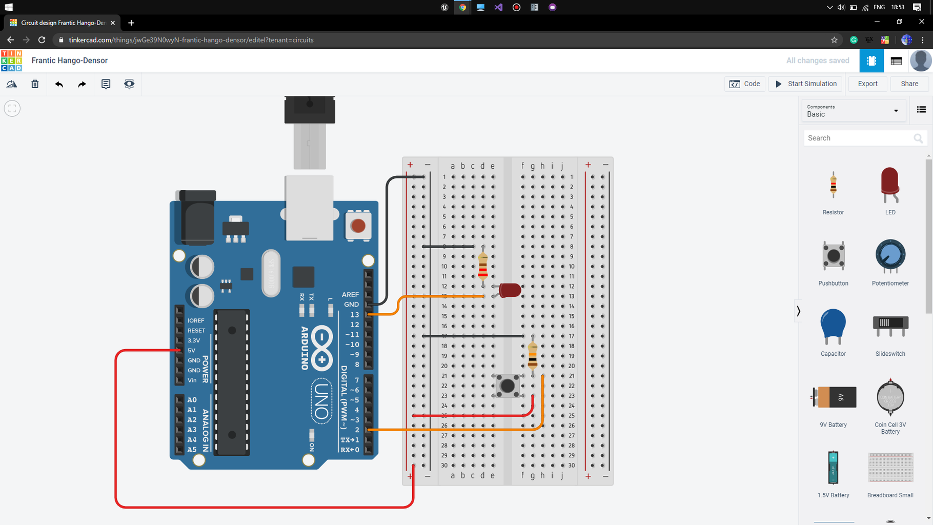 Push Switch To Control Led Arduino 4 Steps Instructables