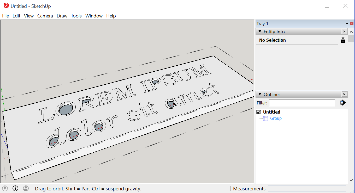 Engrave 3D Text With Sketchup : 4 Steps (with Pictures) - Instructables
