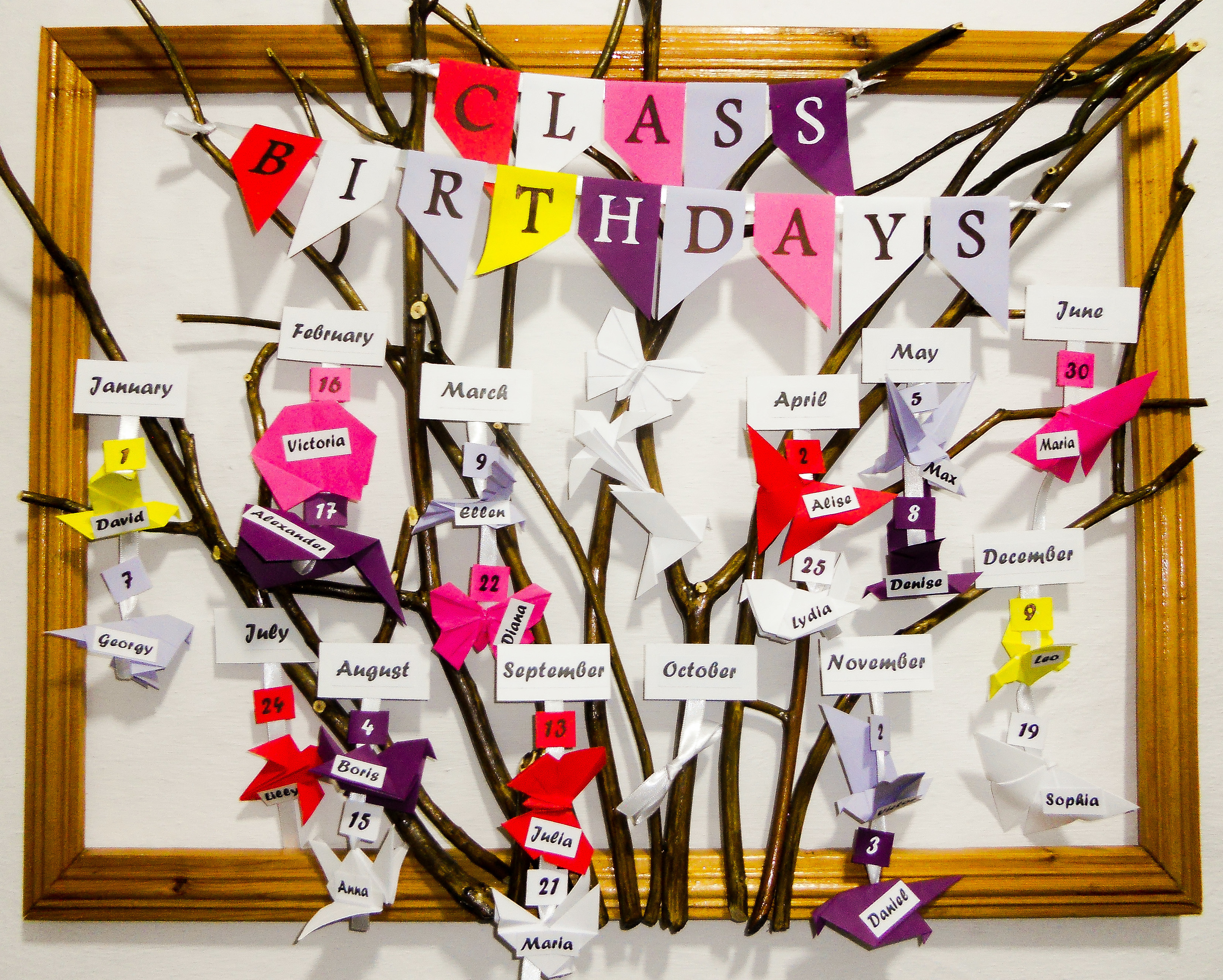 Origami Classroom Birthday Board 7 Steps with Pictures Instructables