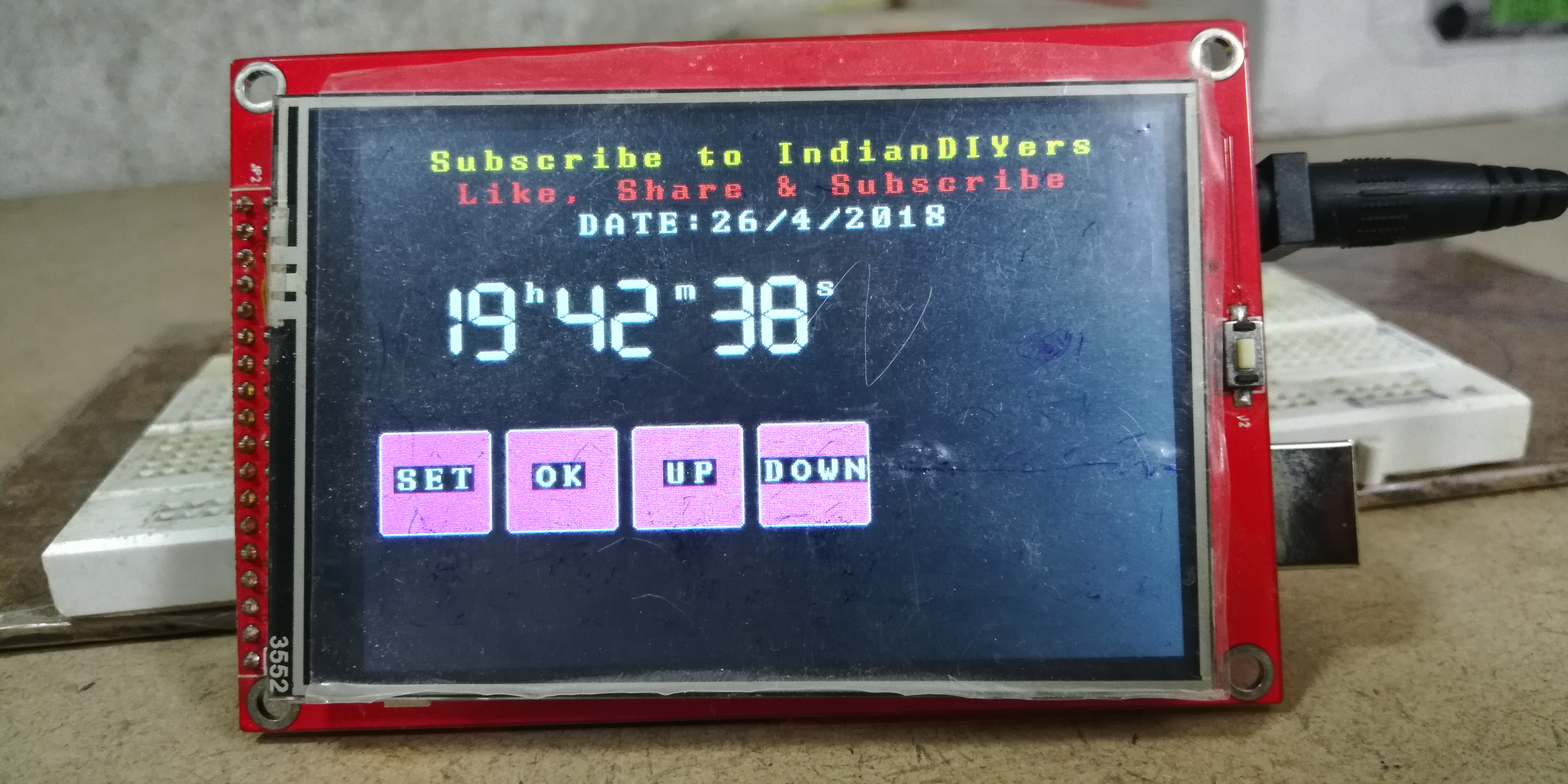 How to Make Realtime Clock Using Arduino and TFT Display|Arduino Mega ...