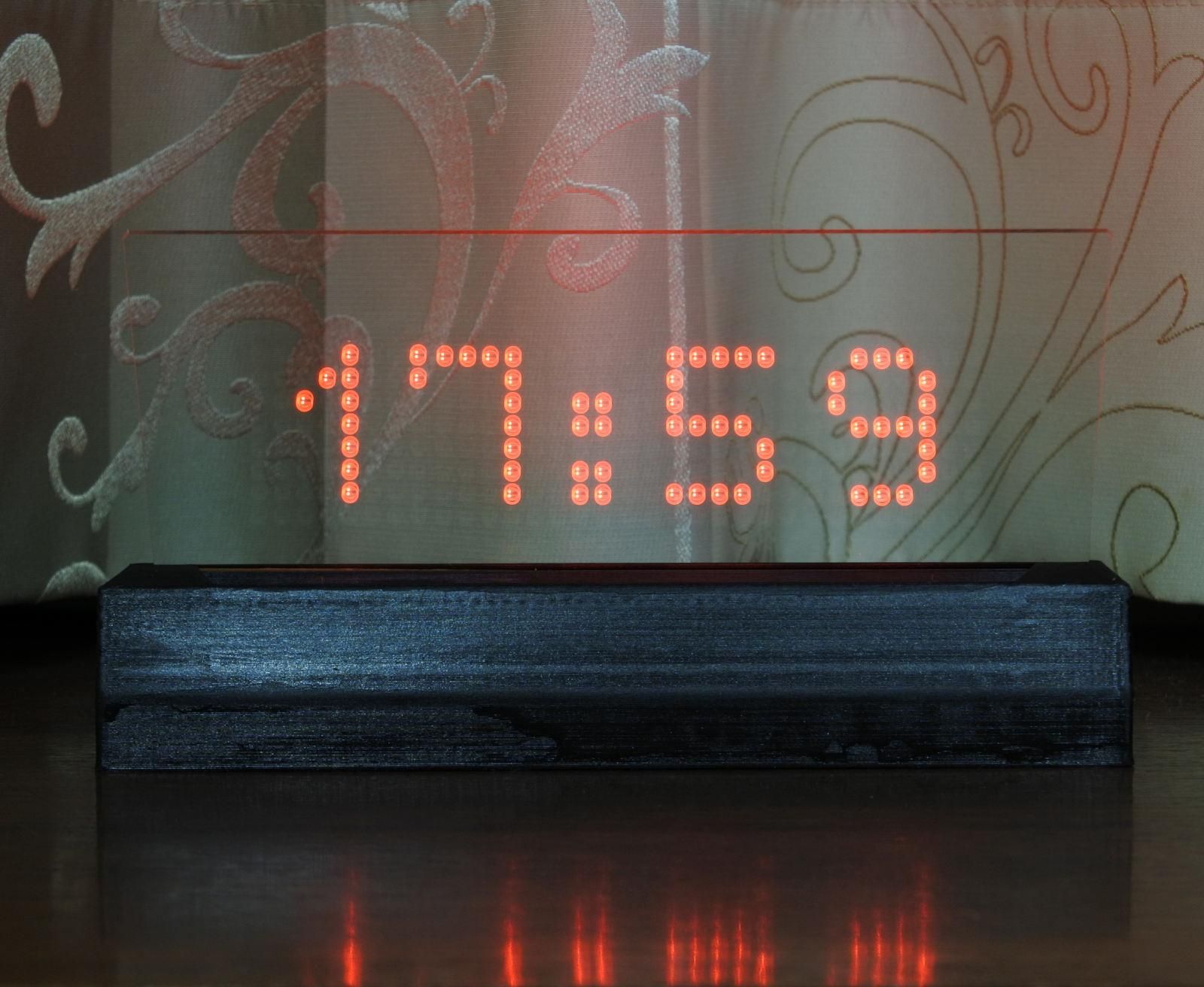 HUD-like WiFi Sync Clock / Transparent Dot Matrix Display : 3 Steps ...