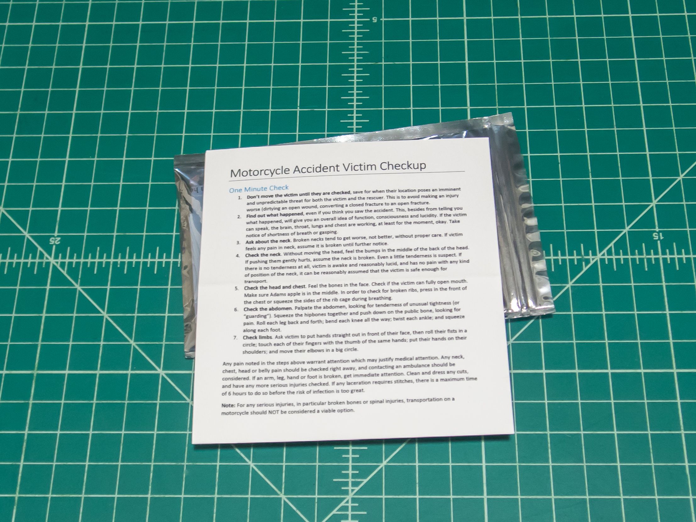 Motorcycle First Aid Kit : 7 Steps (with Pictures) - Instructables