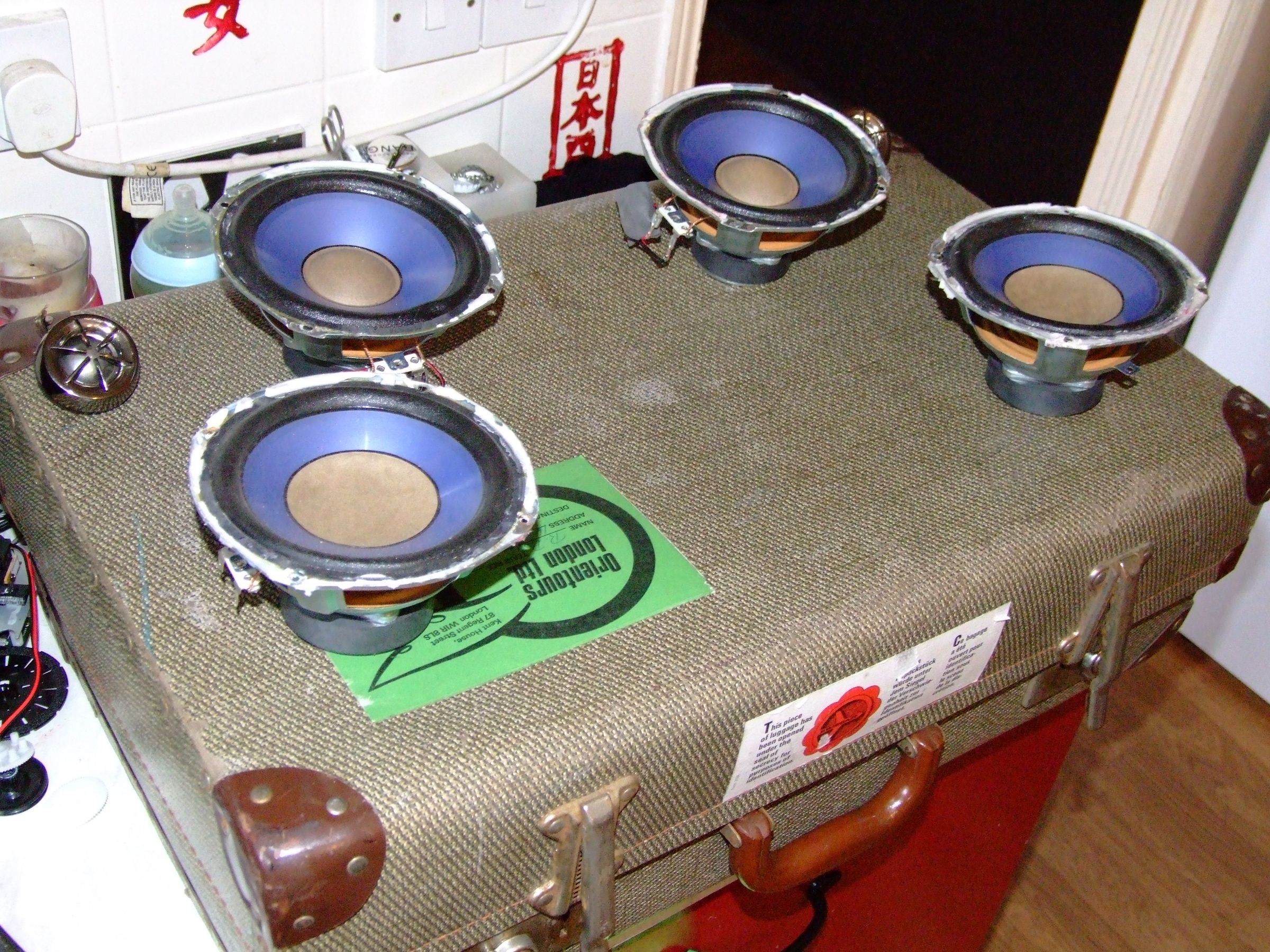 Old Suitcase Transformed Into Amplified Stereo Speaker - Instructables