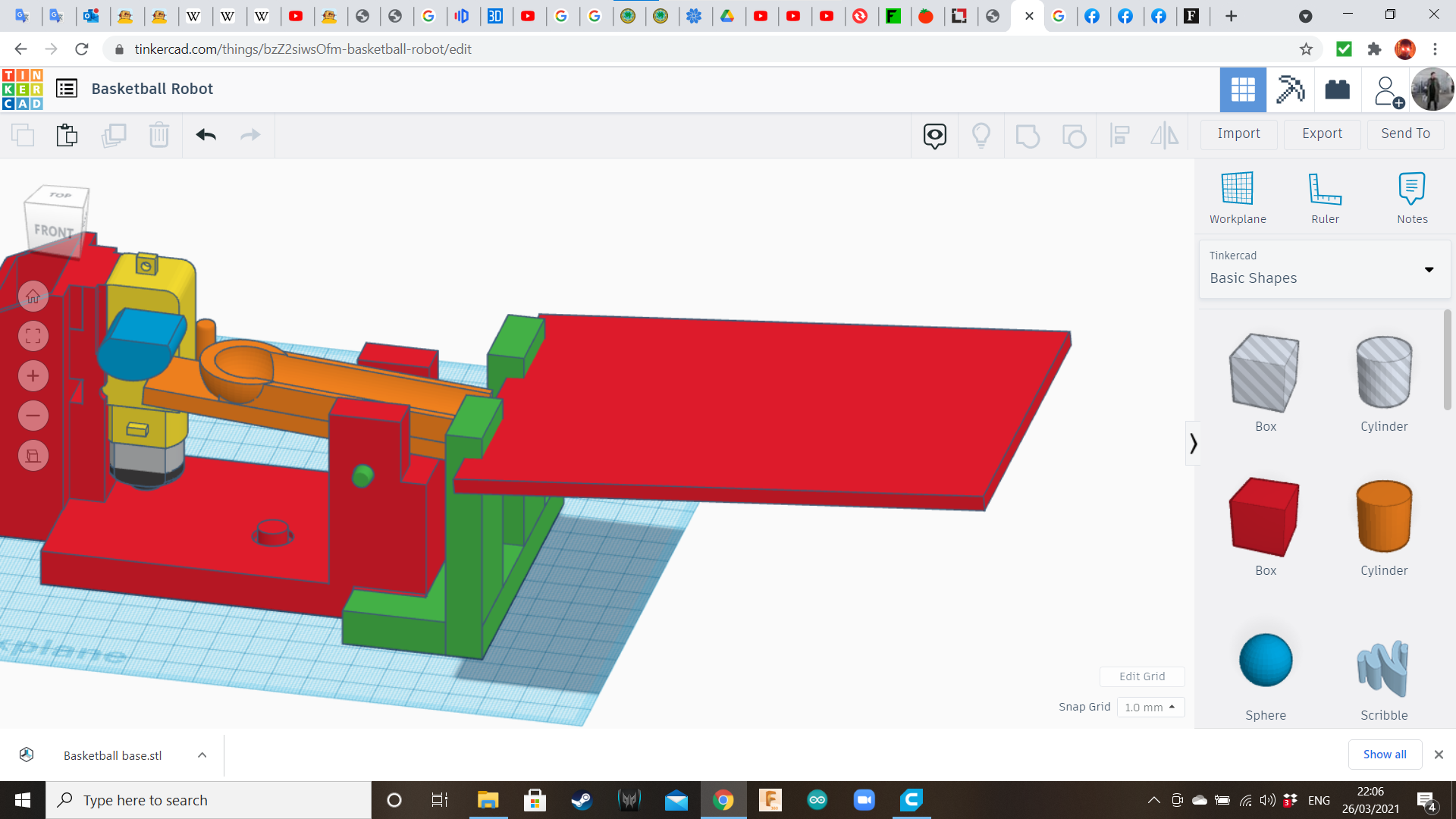 Tinkercad Robotics for School: Basketball Machine! : 16 Steps (with ...