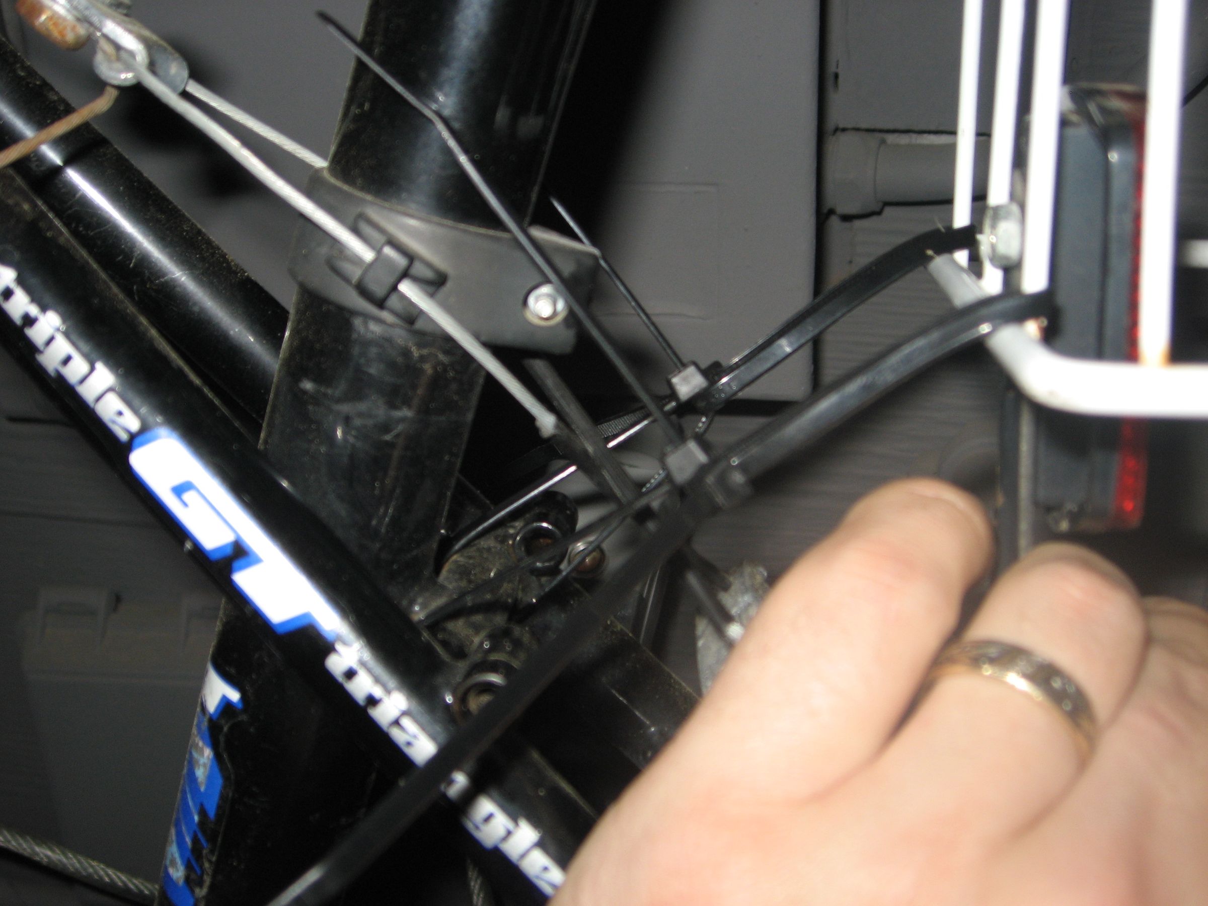 Make a Rear Bike Rack From Scavenged Kitchen Materials : 5 Steps ...