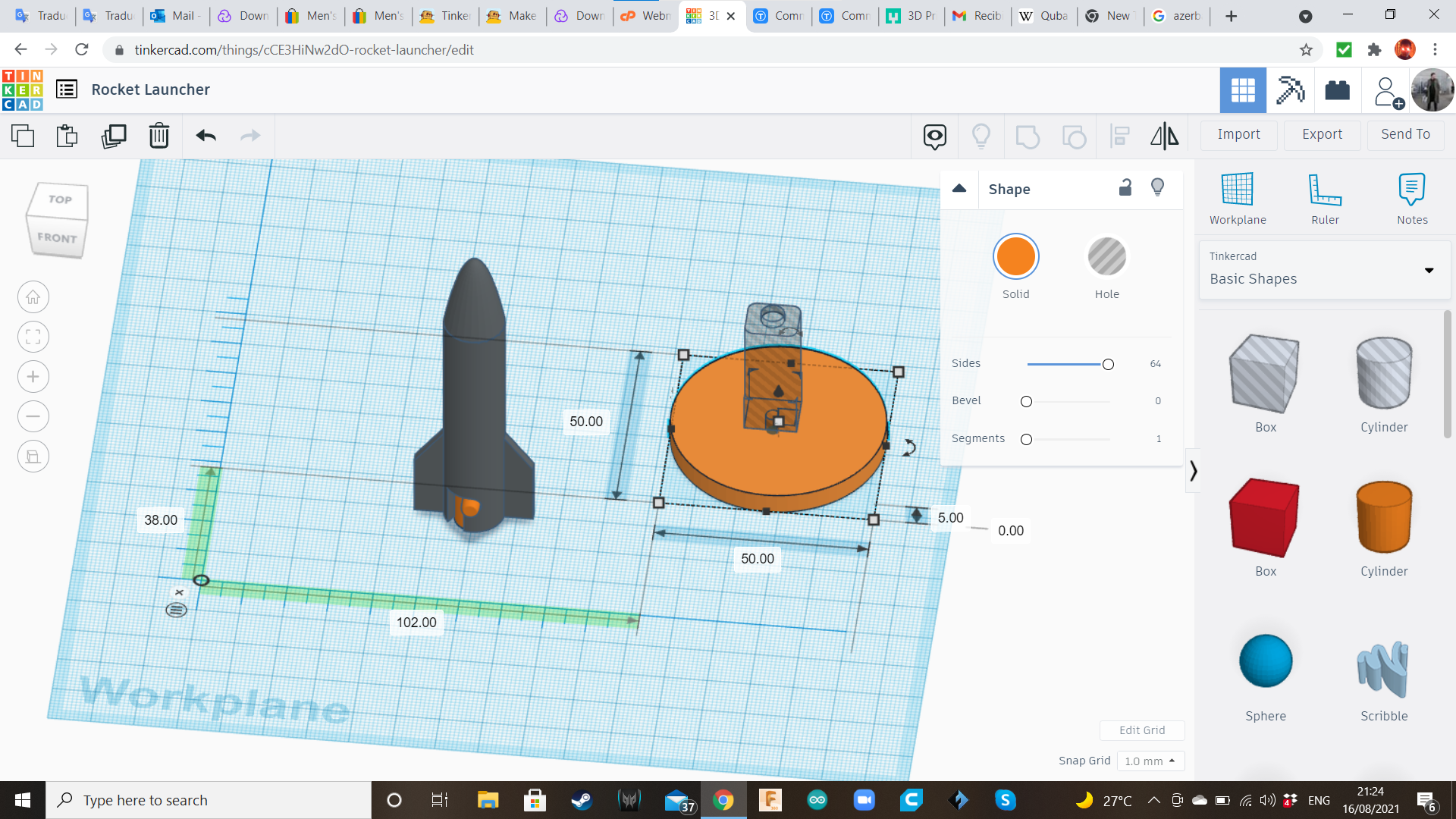 Tinkercad Robotics for School: Rocket Launching Mini-bot : 32 Steps ...