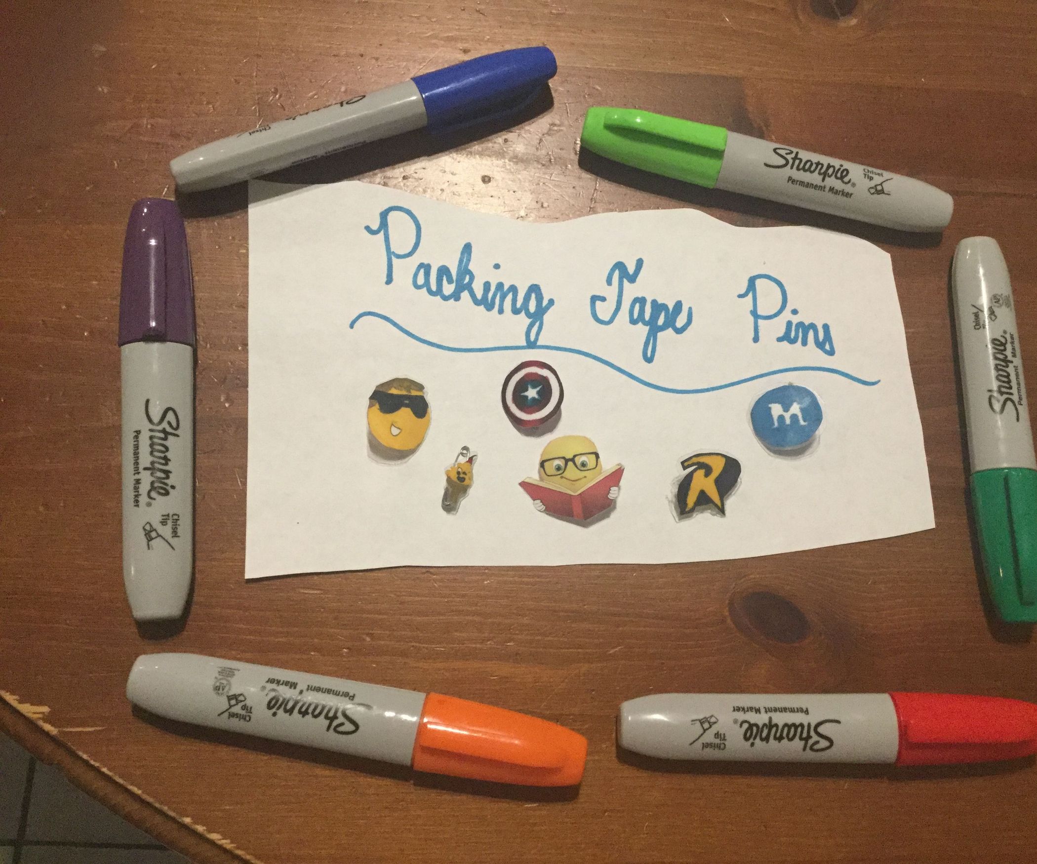 Packing Tape Pins : 4 Steps - Instructables