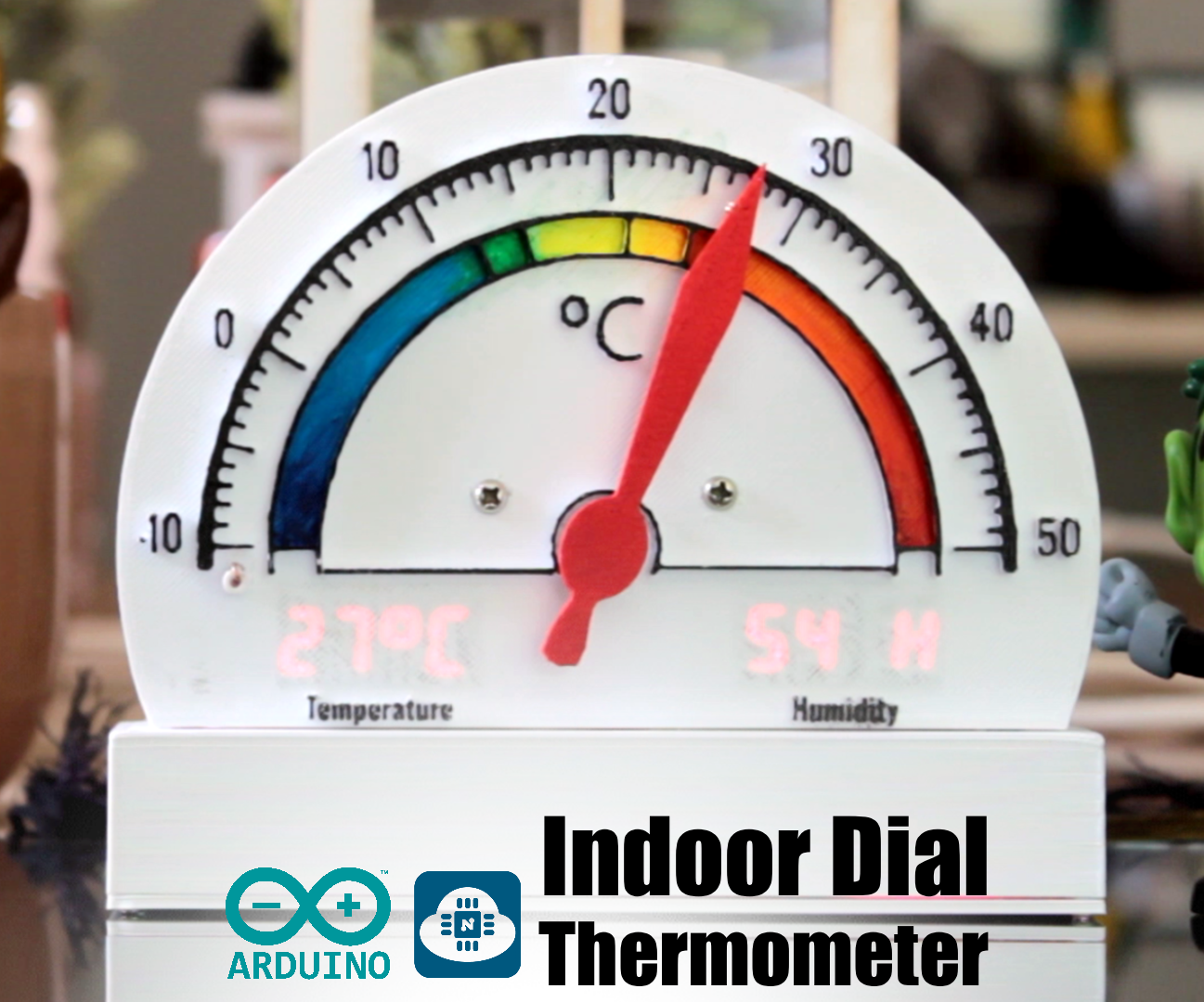 NodeMCU Based: 3D Printed Indoor Gauge Thermometer : 9 Steps (with ...