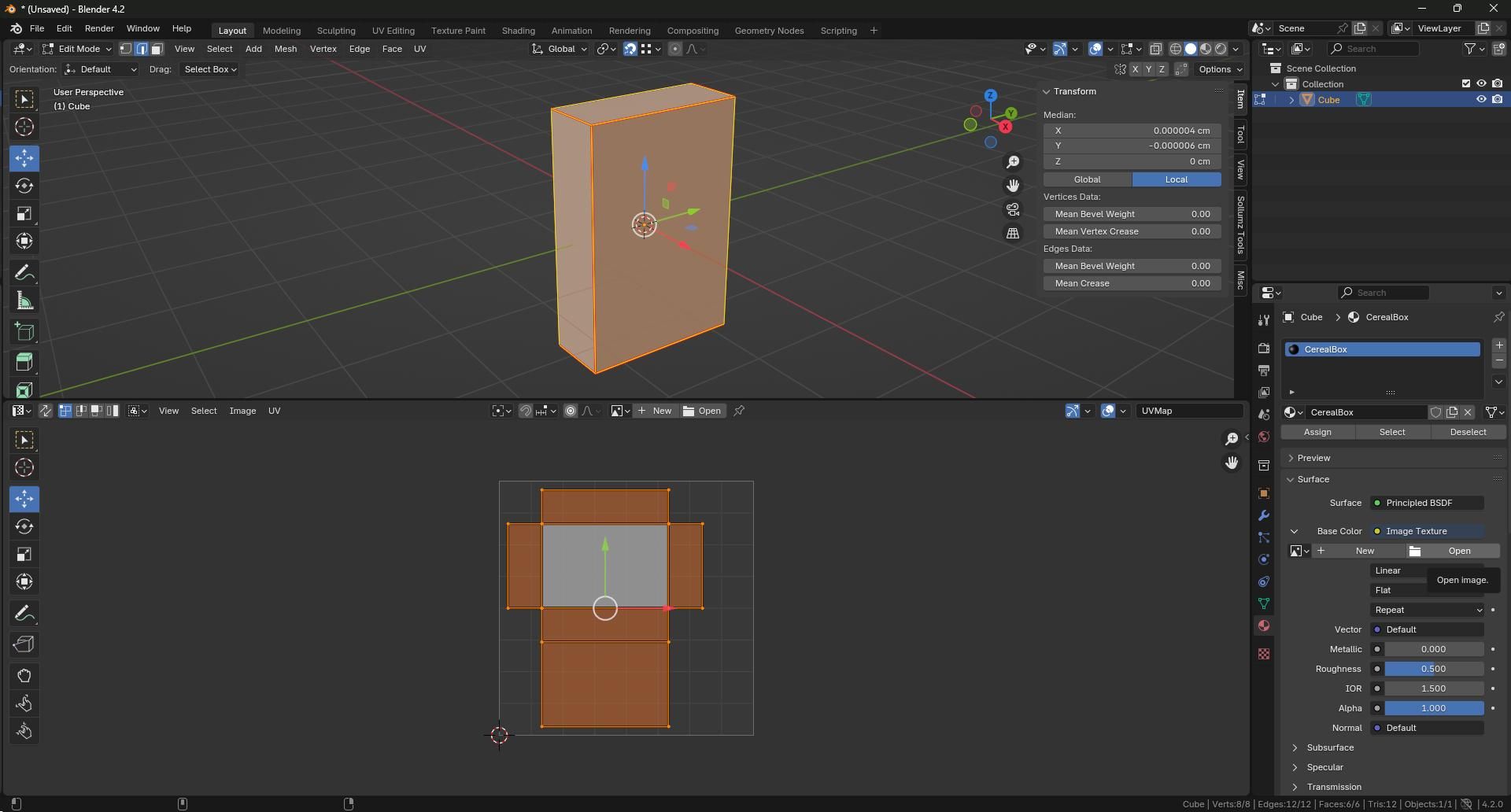 Tutorial: Unwrapping UVs and Applying a Unique Texture in Blender : 7 ...