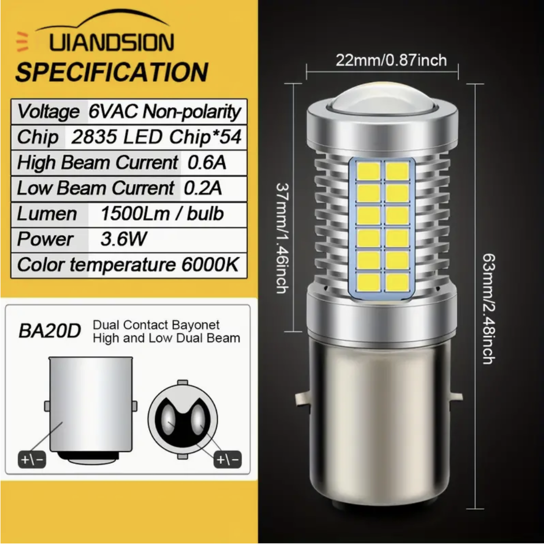 Motorcyle 6v LED Headlight Conversion : 6 Steps (with Pictures ...