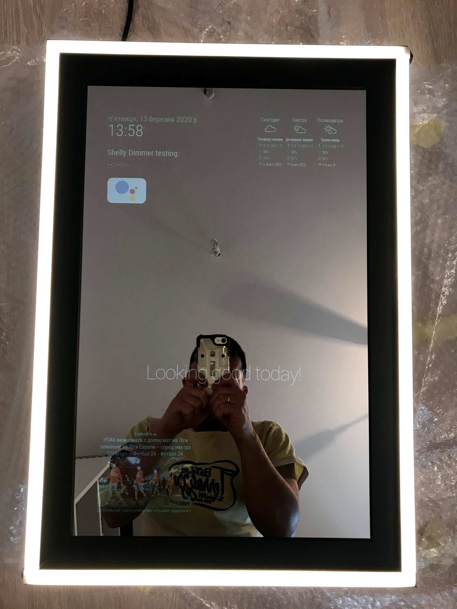 MagicMirror With Gesture Controlled LED Strip Using Shelly RGBW2 : 6 ...