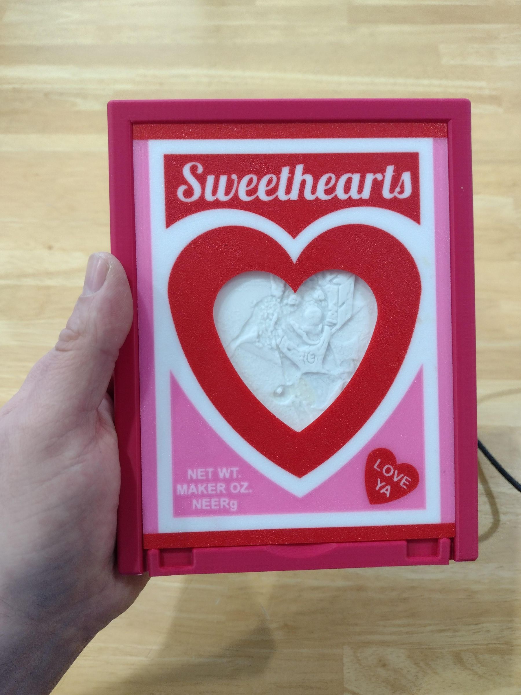 Sweethearts Candy Lightbox W/ Color Lithophane : 5 Steps (with Pictures ...