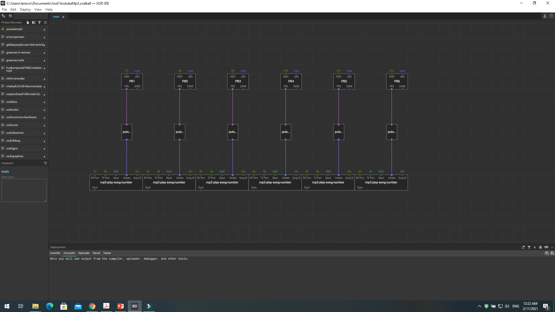 Control MP3 Player Using Arduino Programmed by XOD : 4 Steps ...