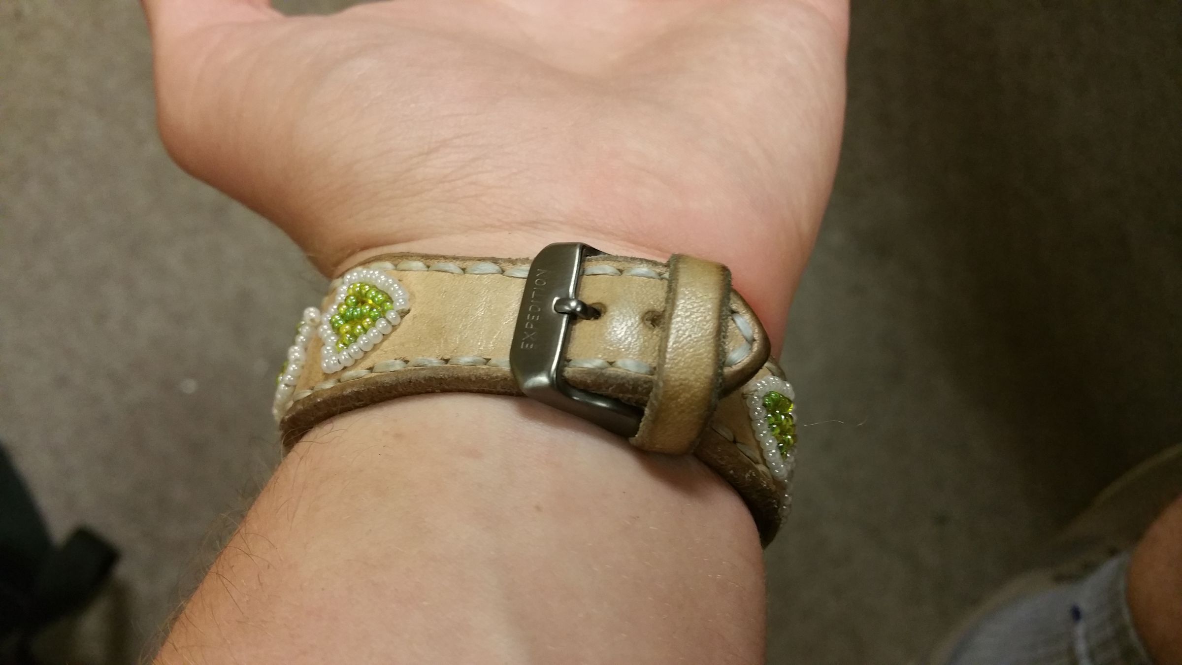 Beaded Leather Watch Band - Beading Tutorial : 14 Steps (with Pictures ...