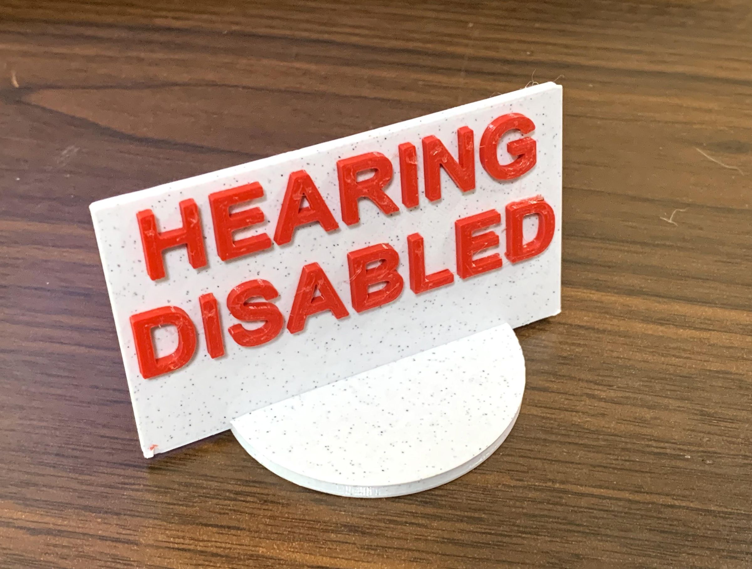 Hearing Disabled Sign for Restaurant Tables - Instructables