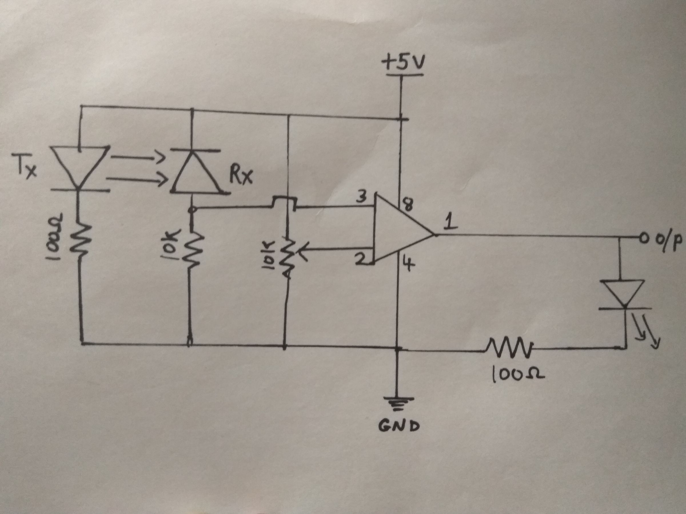 Ir Sensor Circuit Using Lm358