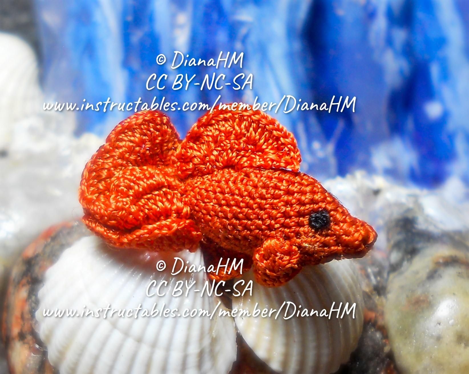 HOW TO MAKE a VERY THIN HOOK AND CROCHET a TINY BETTA FISH : 10 Steps ...