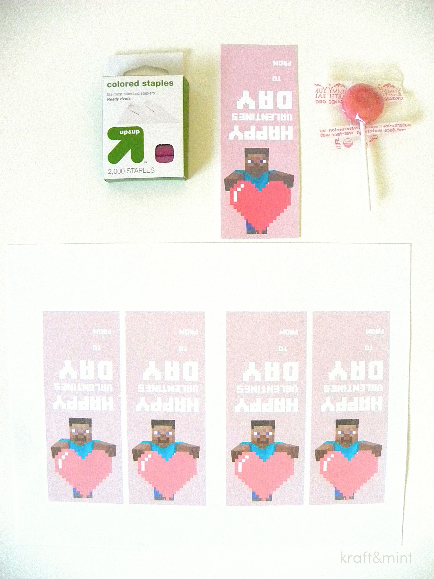 Minecraft Valentine's Lollipop Wrappers - Instructables