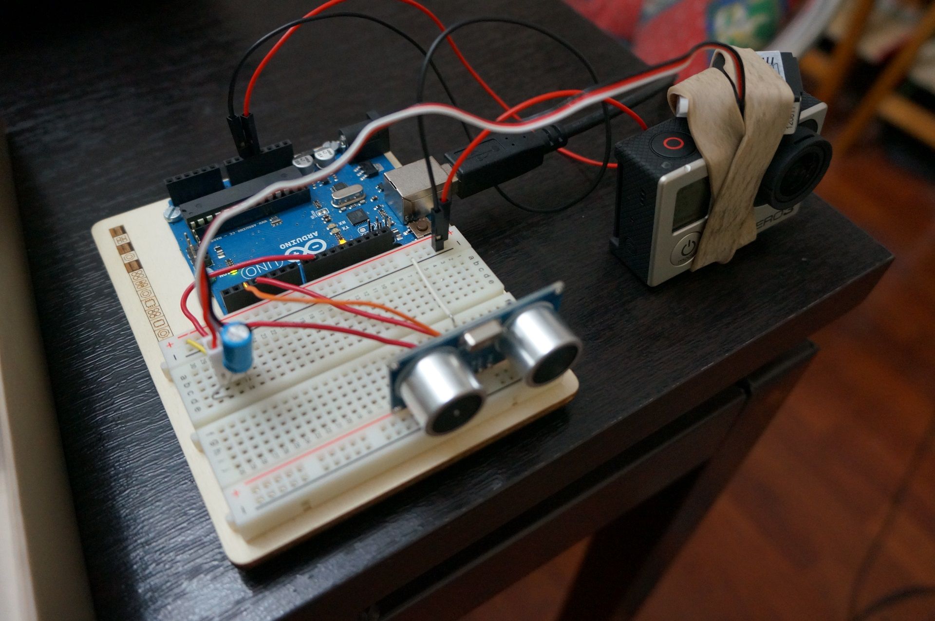 GoPro Ultrasonic Motion Sensor HC-SR04 Controled by Arduino : 4 Steps ...