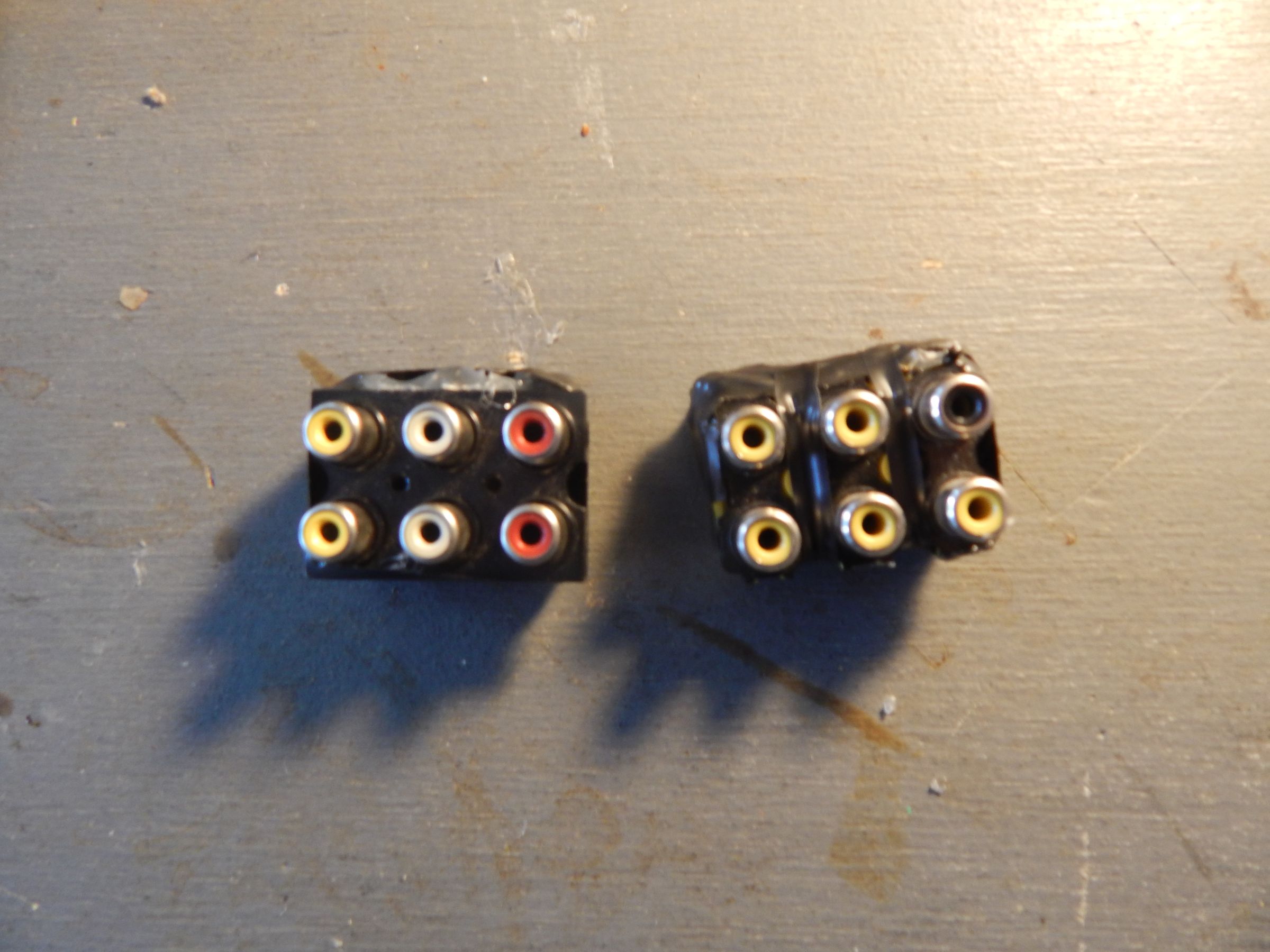 Audio/Video Cable ( RCA Connector ) Splicer/Splitter From Salvage : 3 ...