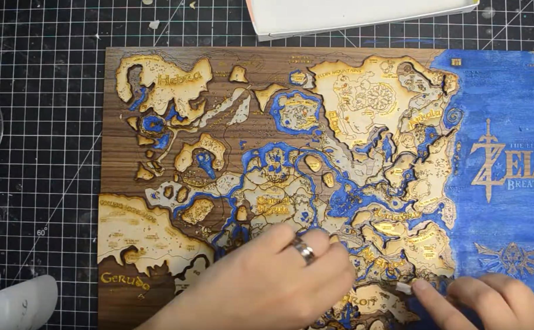 Multi-layer Map of Hyrule - Laser Engraved and Painted : 6 Steps (with ...