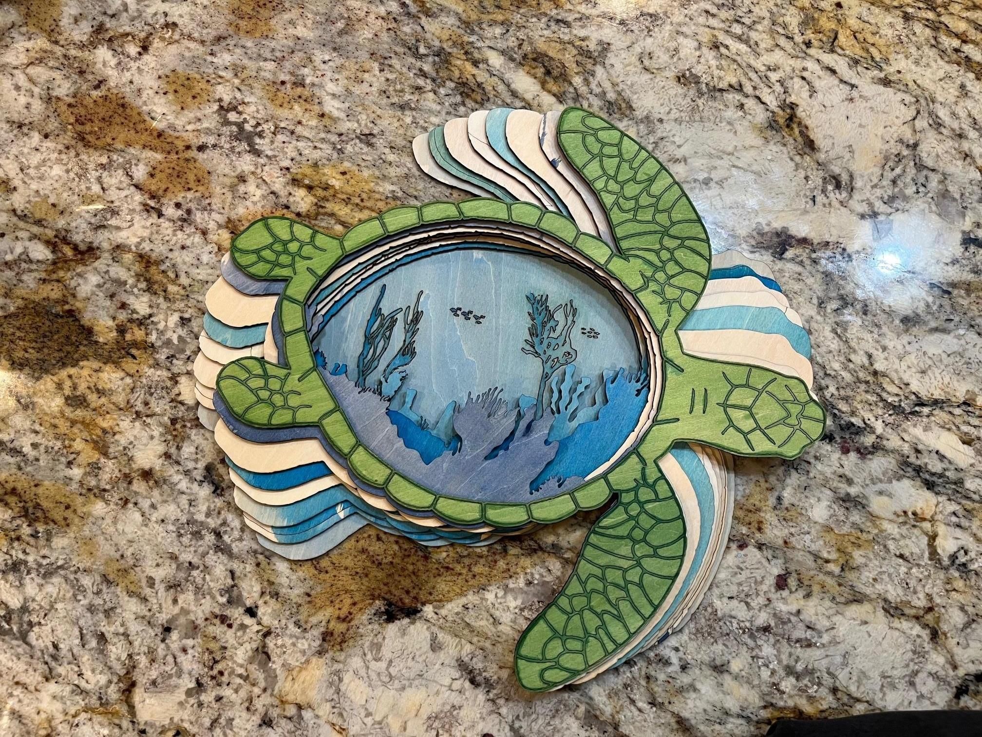 Sea Turtle-Shaped Shadow Box : 6 Steps (with Pictures) - Instructables