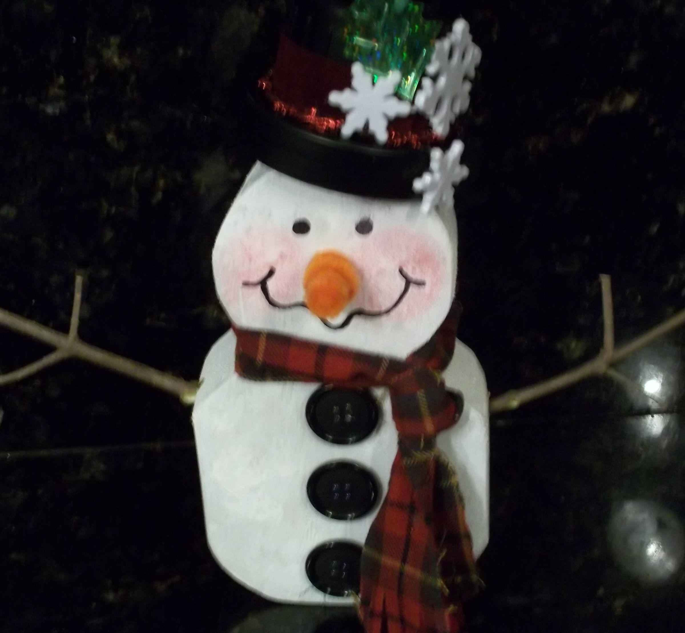 SNOWMAN From an Old 2x4: Recycle Crafting : 8 Steps (with Pictures ...