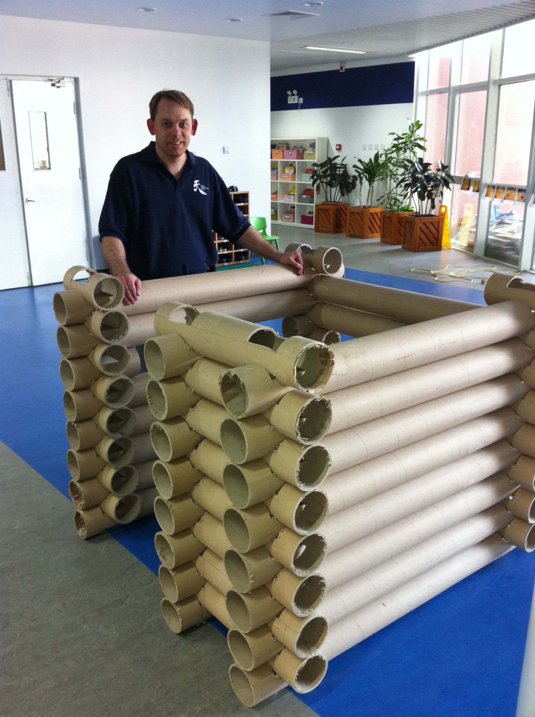 Carpet Tube Lincoln Log Style Log Fort or House : 6 Steps (with ...