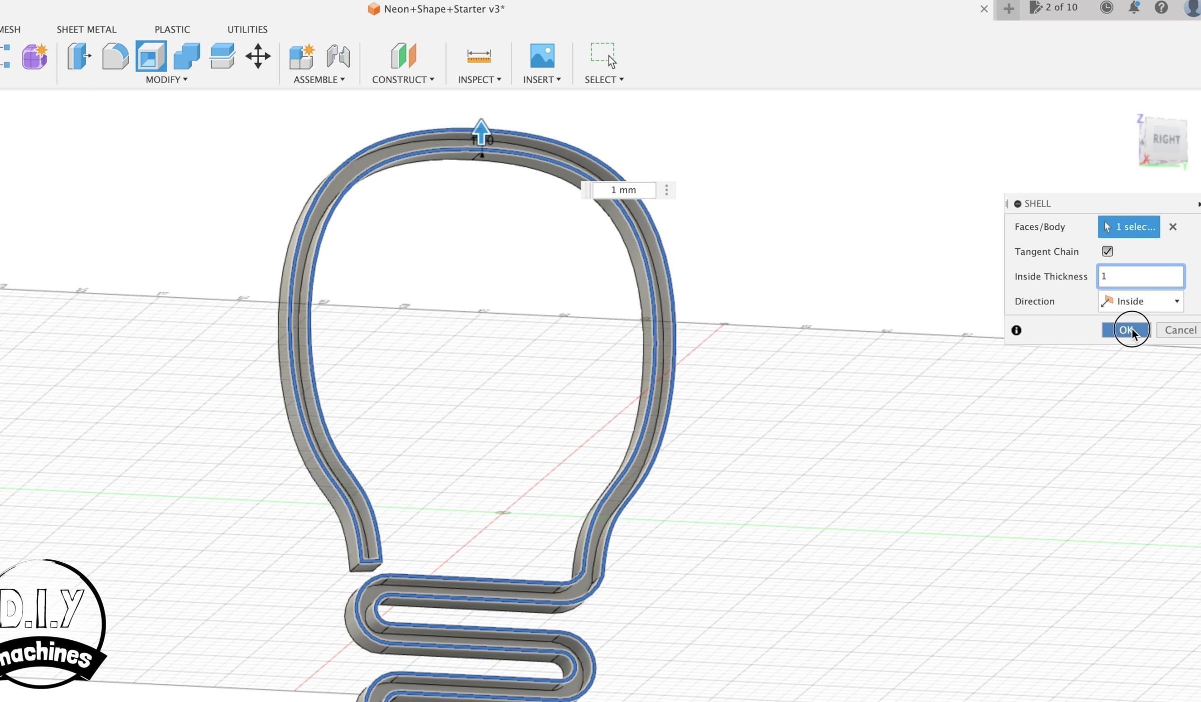 Designing Your Own Desktop LED Neon Shapes in Fusion 360 : 16 Steps ...
