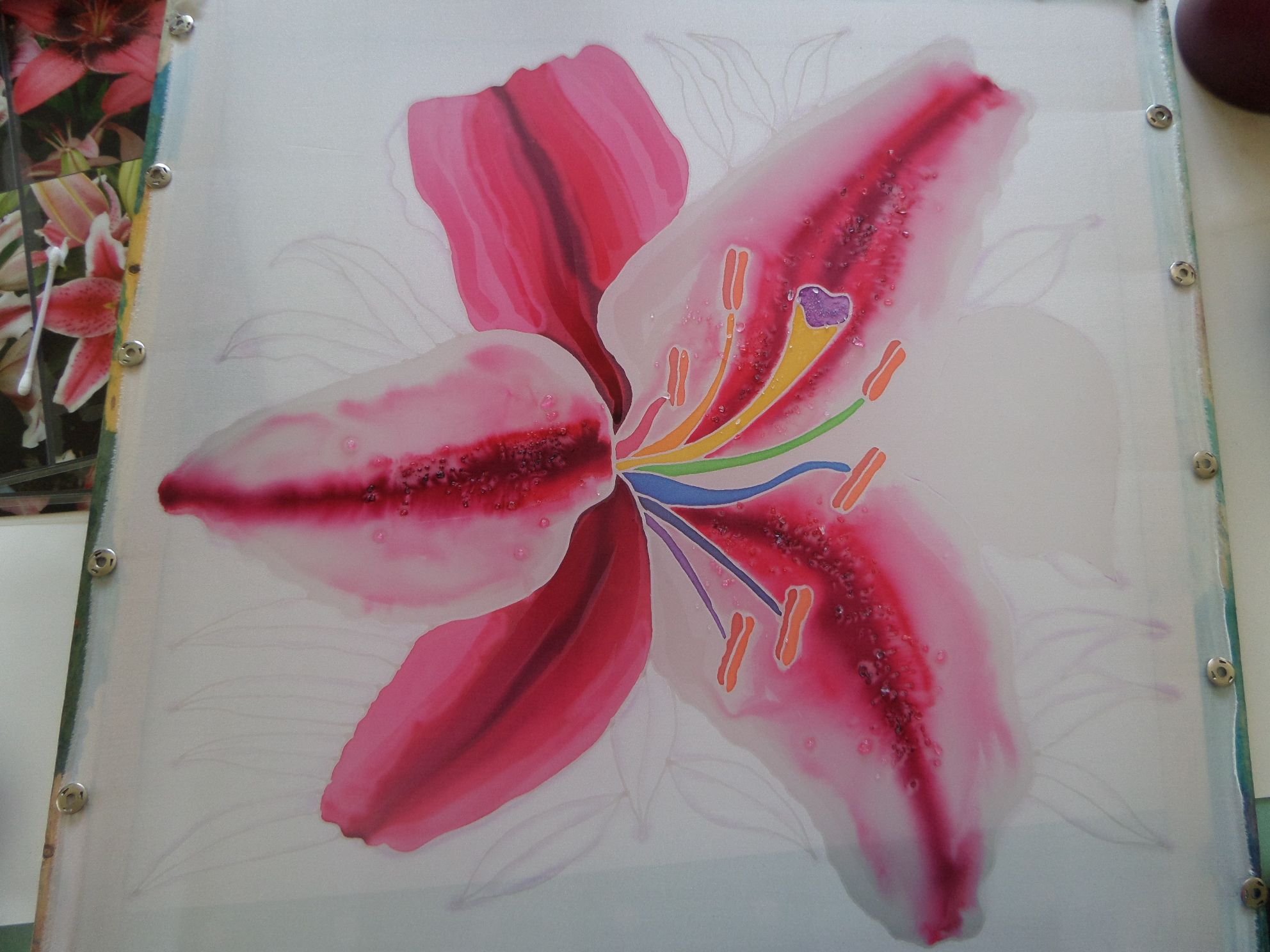 'Rainbow Lily' Silk Painting : 11 Steps (with Pictures) - Instructables