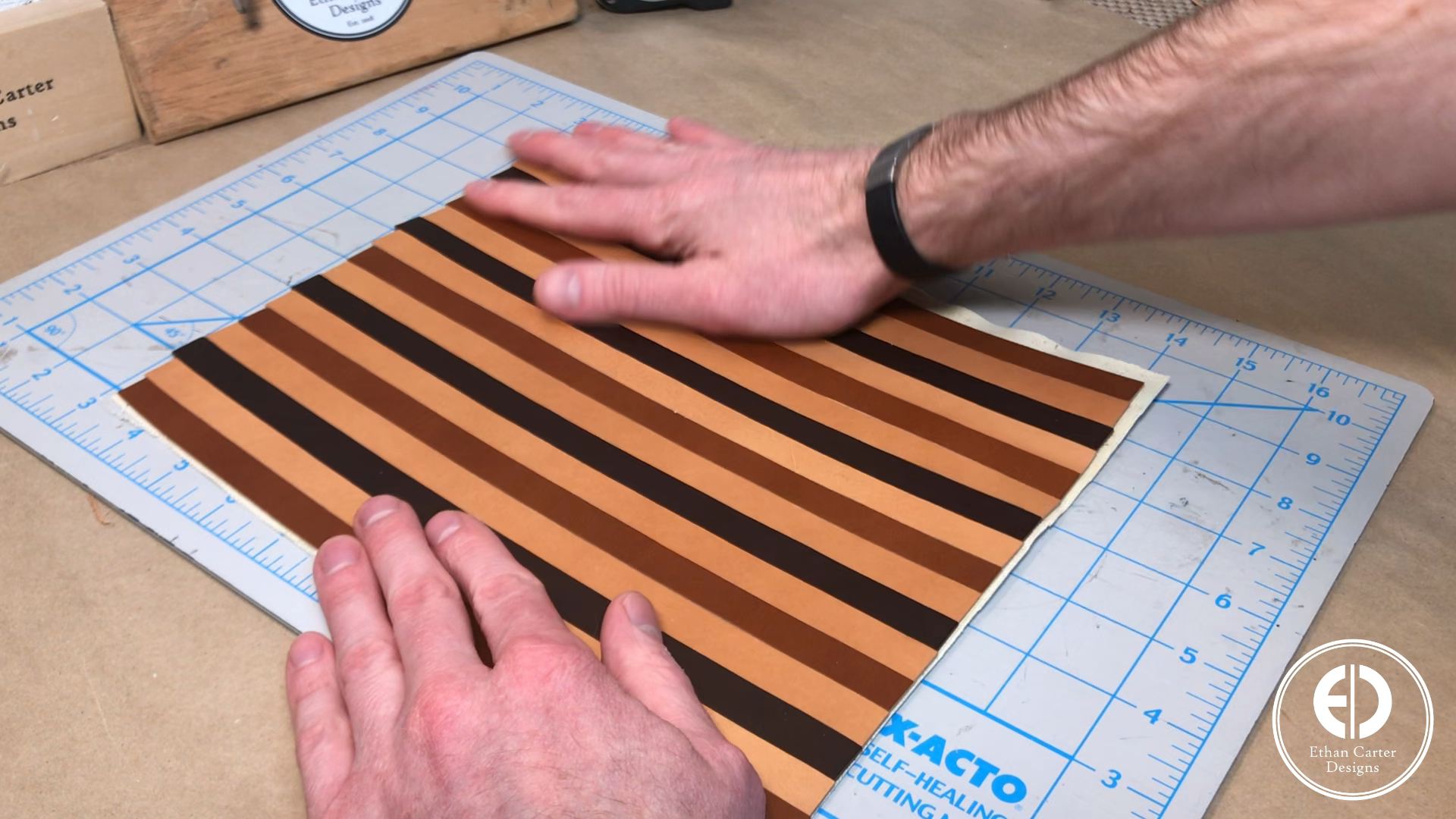 How to Make Patterned Leather (and Use It to Make a Clock and Mirror ...