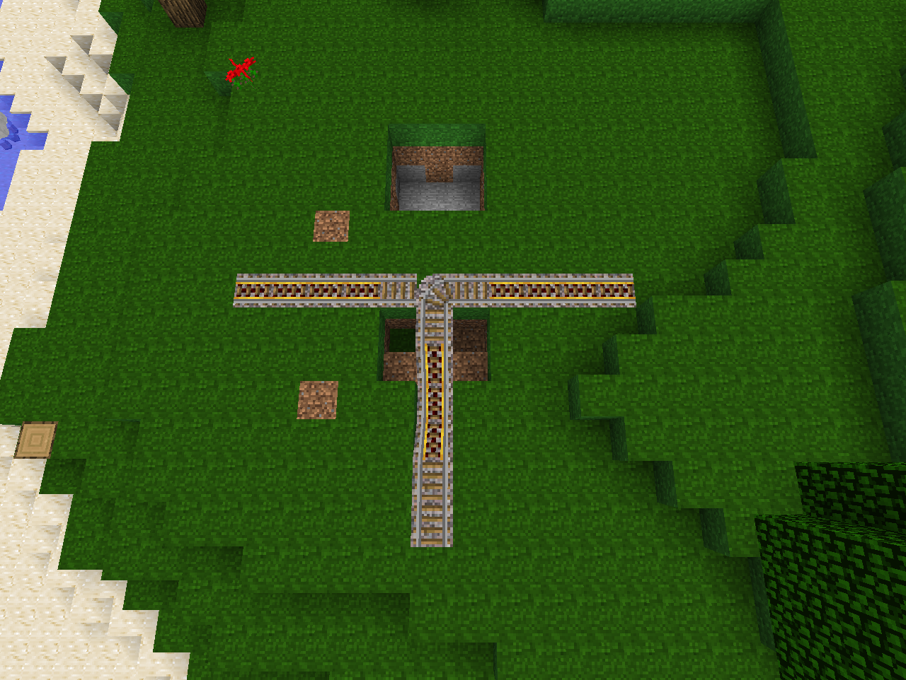 Minecraft Mine-cart Manual Track Switch : 5 Steps - Instructables