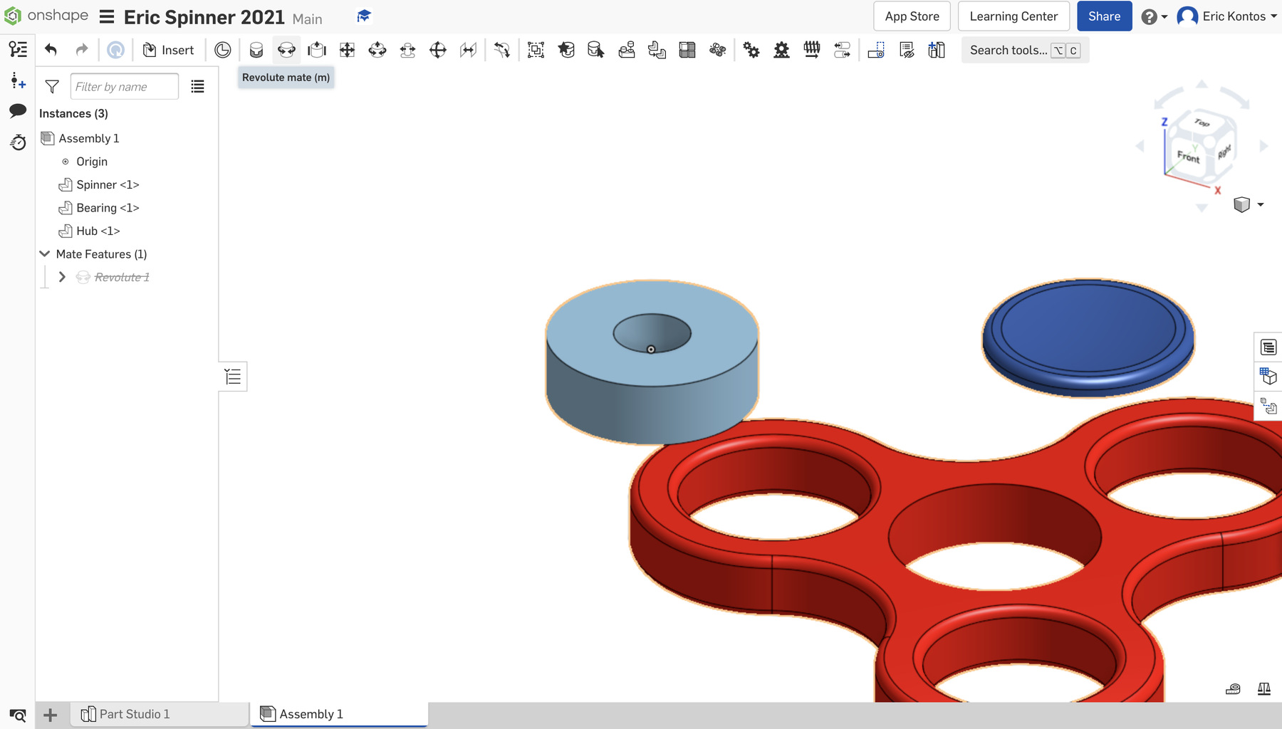 Fidget Spinner In Cad Onshape 14 Steps With Pictures Instructables