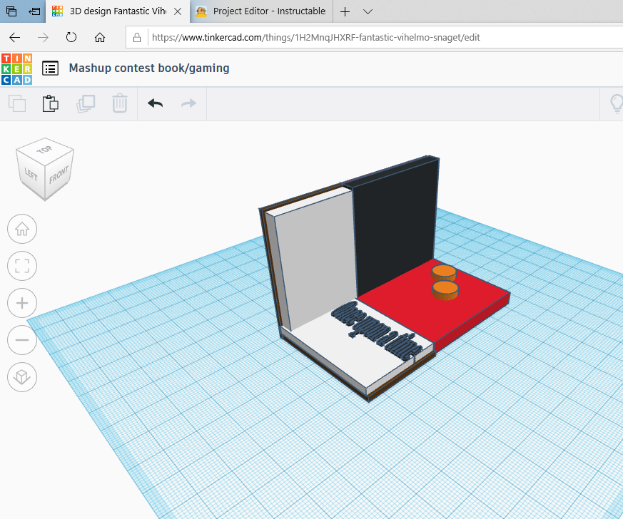 Mashup Tinkercad Book/gaming Project : 8 Steps - Instructables