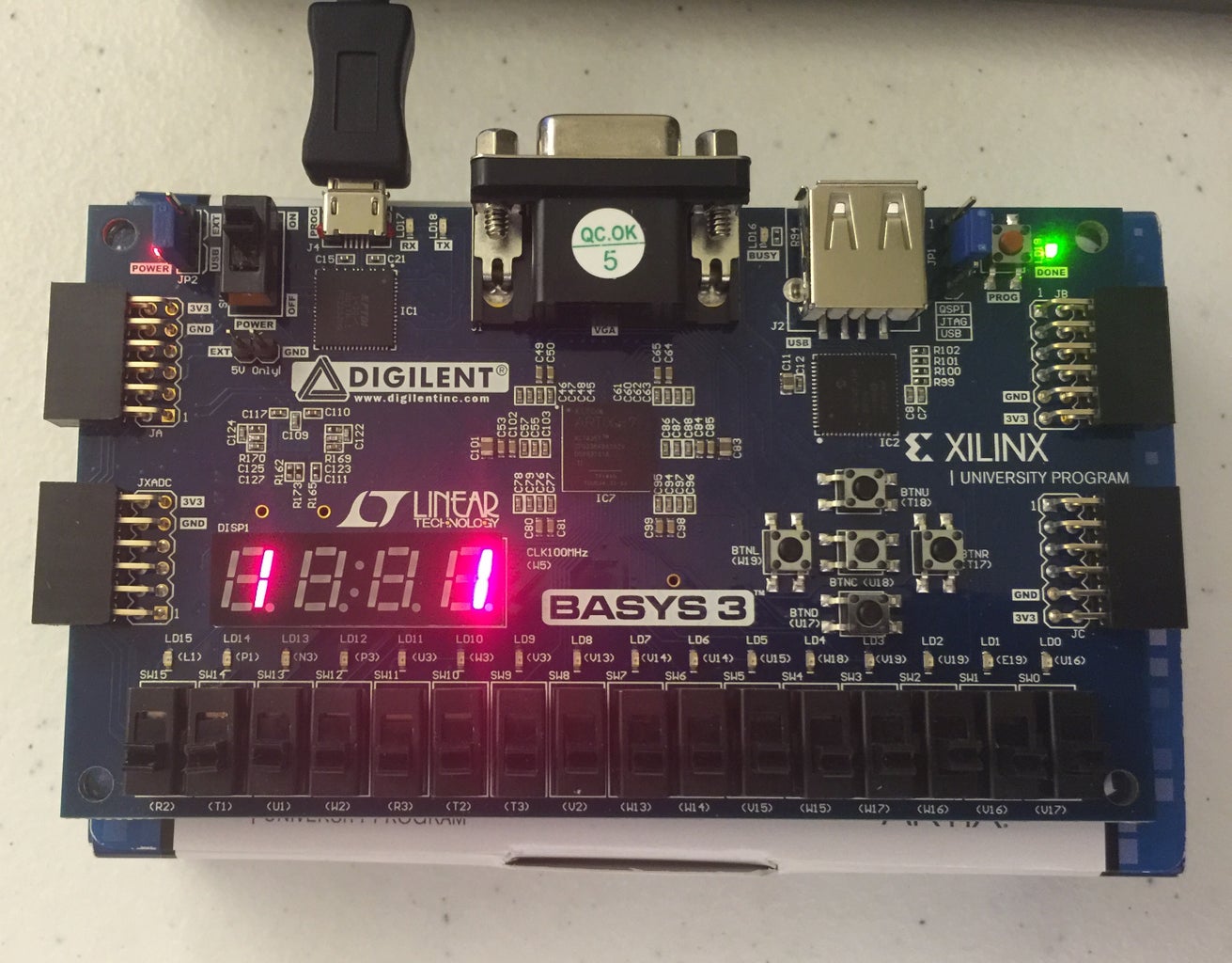 Sequence Detector Using Digilent Basys 3 Fpga Board 10 Steps