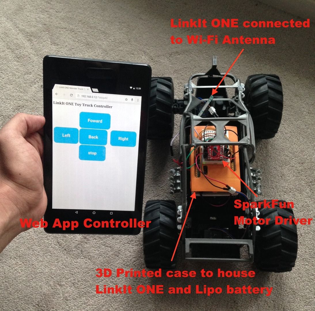 Remote Controlling a Toy Truck Over WiFi - Using LinkIt ONE : 9 Steps (with Pictures ...