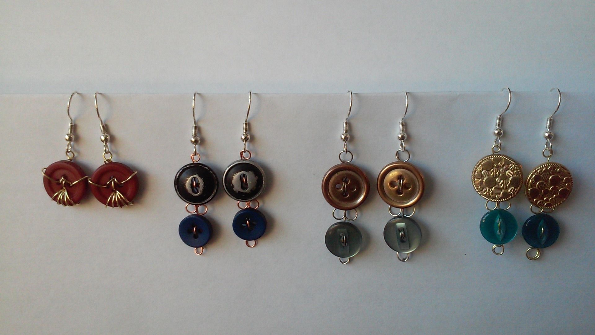 Cute (As A) Button Earrings : 5 Steps (with Pictures) - Instructables